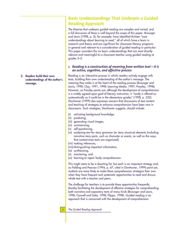 The Guided Reading Approach | PDF
