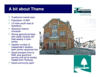 Thame Neighbourhood Plan and its relationship with the adopted South ...