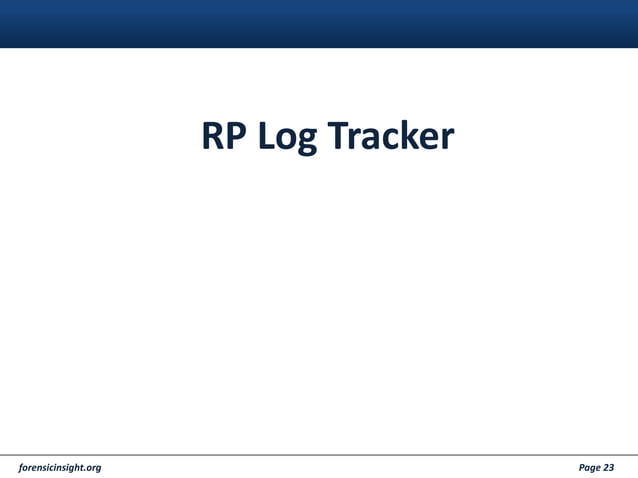 (130727) #fitalk rp log tracker | PPT