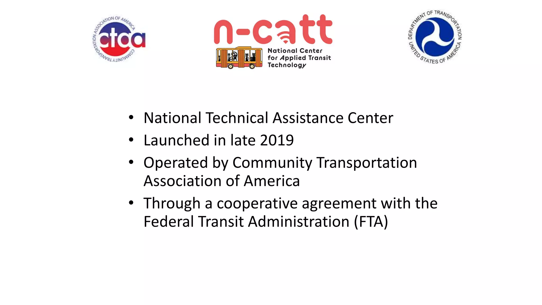National Center for Applied Transit Technology | PPTX
