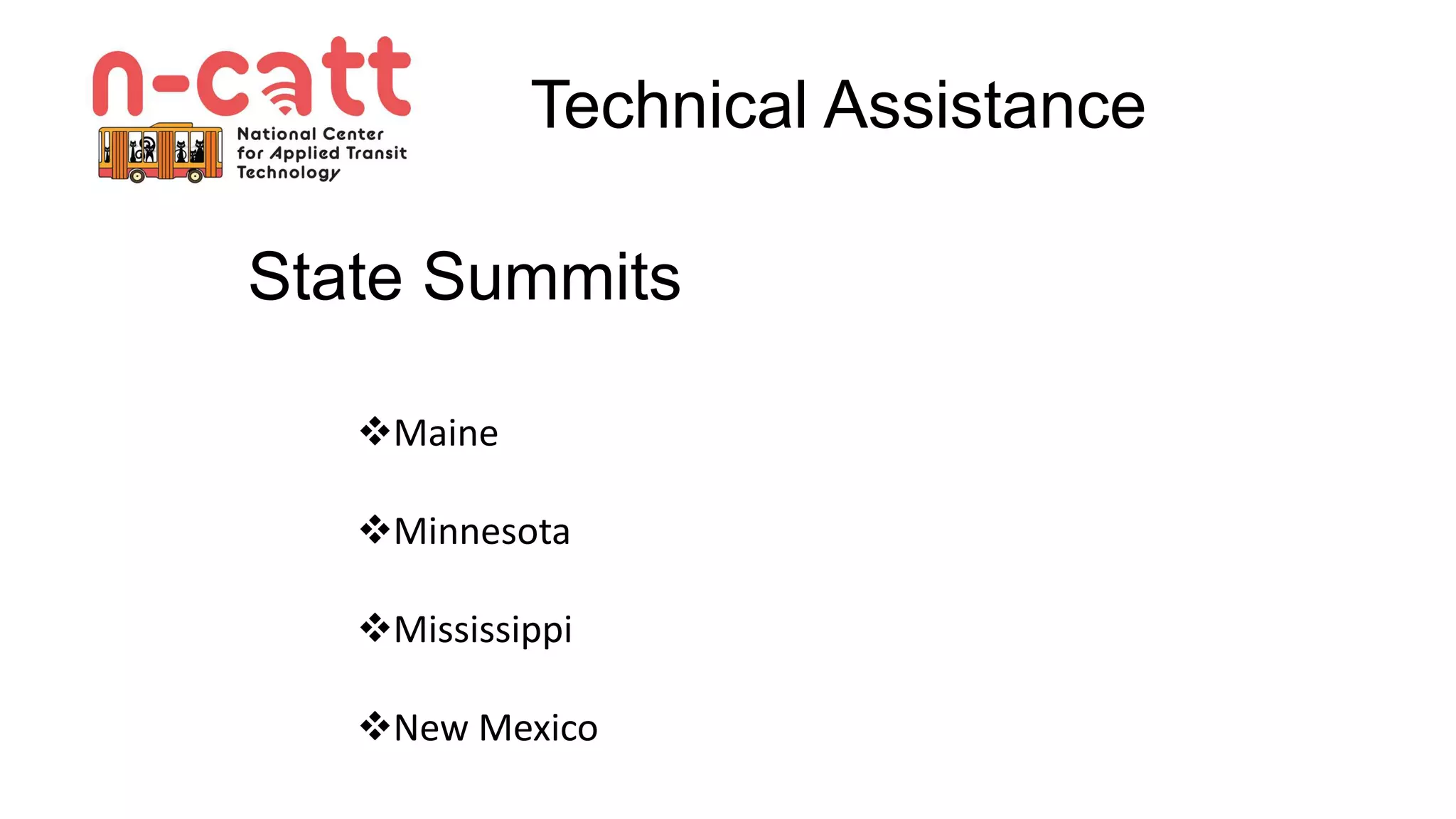 National Center for Applied Transit Technology | PPTX