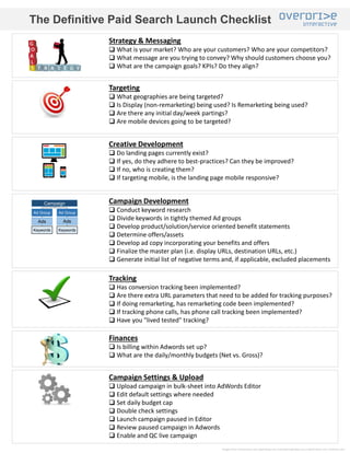 PPC Campaign Checklist pdf | PDF