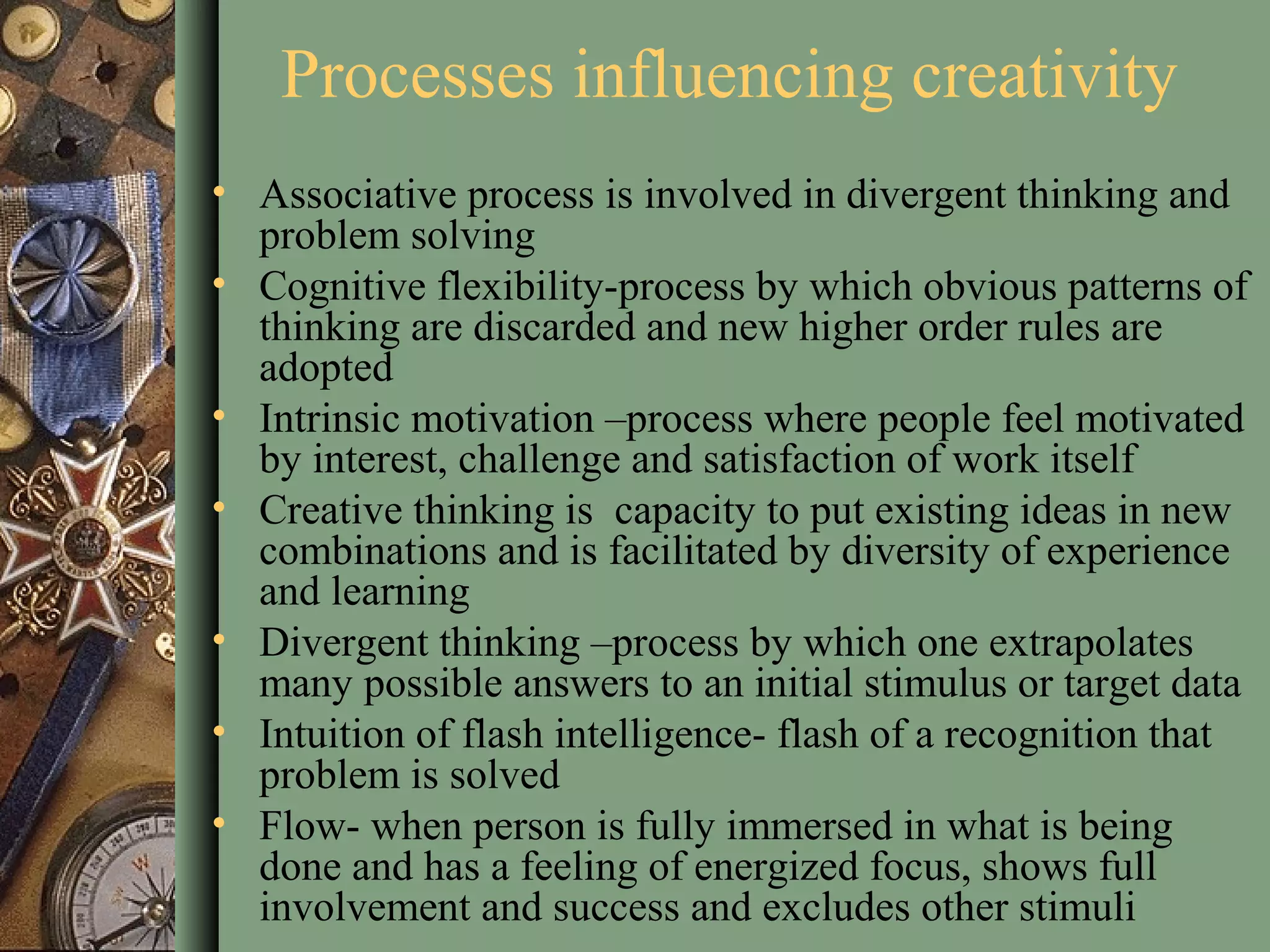 Factors influencing creativity | PPT