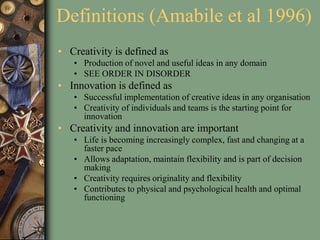 factors influencing creativity | PPT