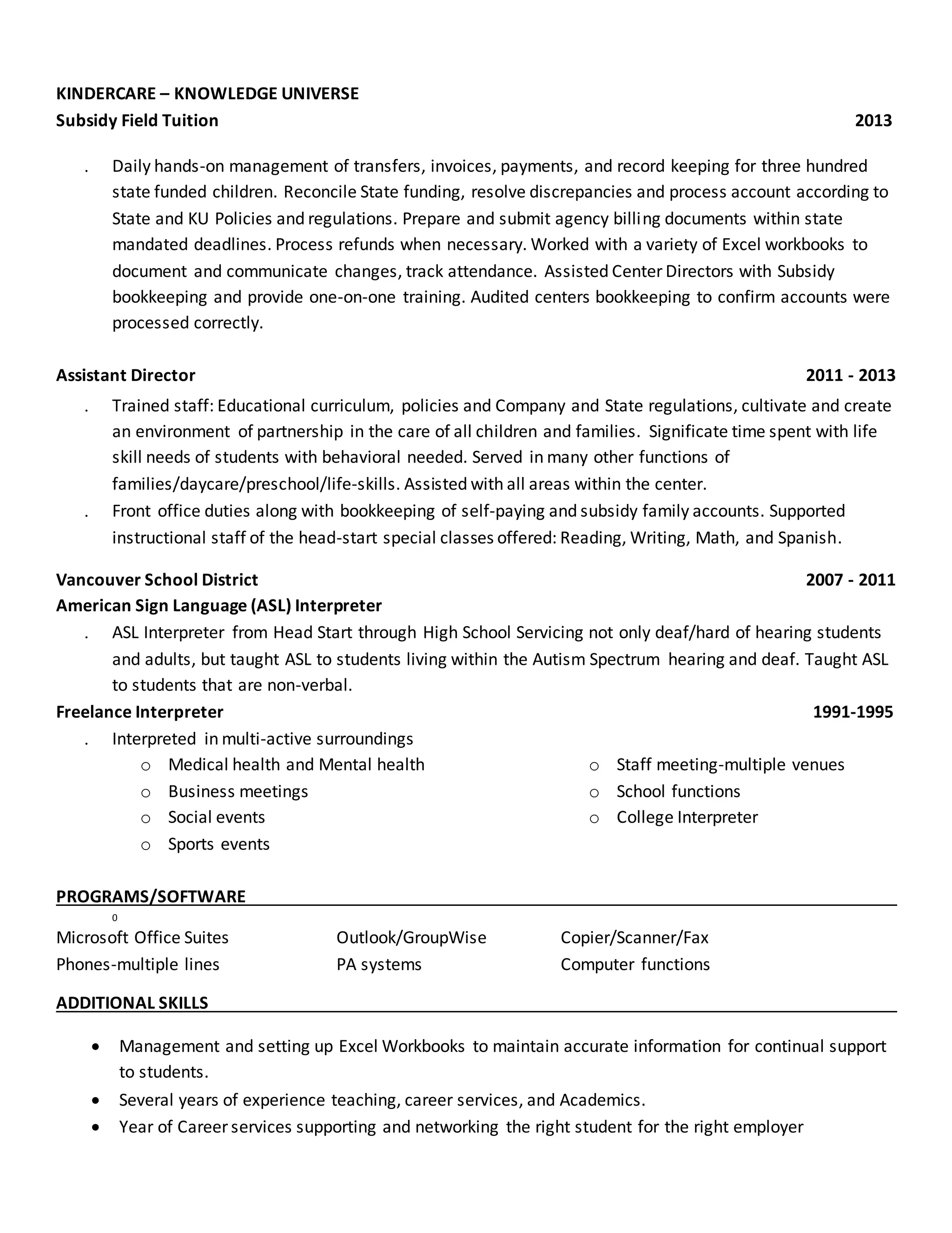 FINAL RESUME - DEBRA CROUSE - 2016 | DOCX