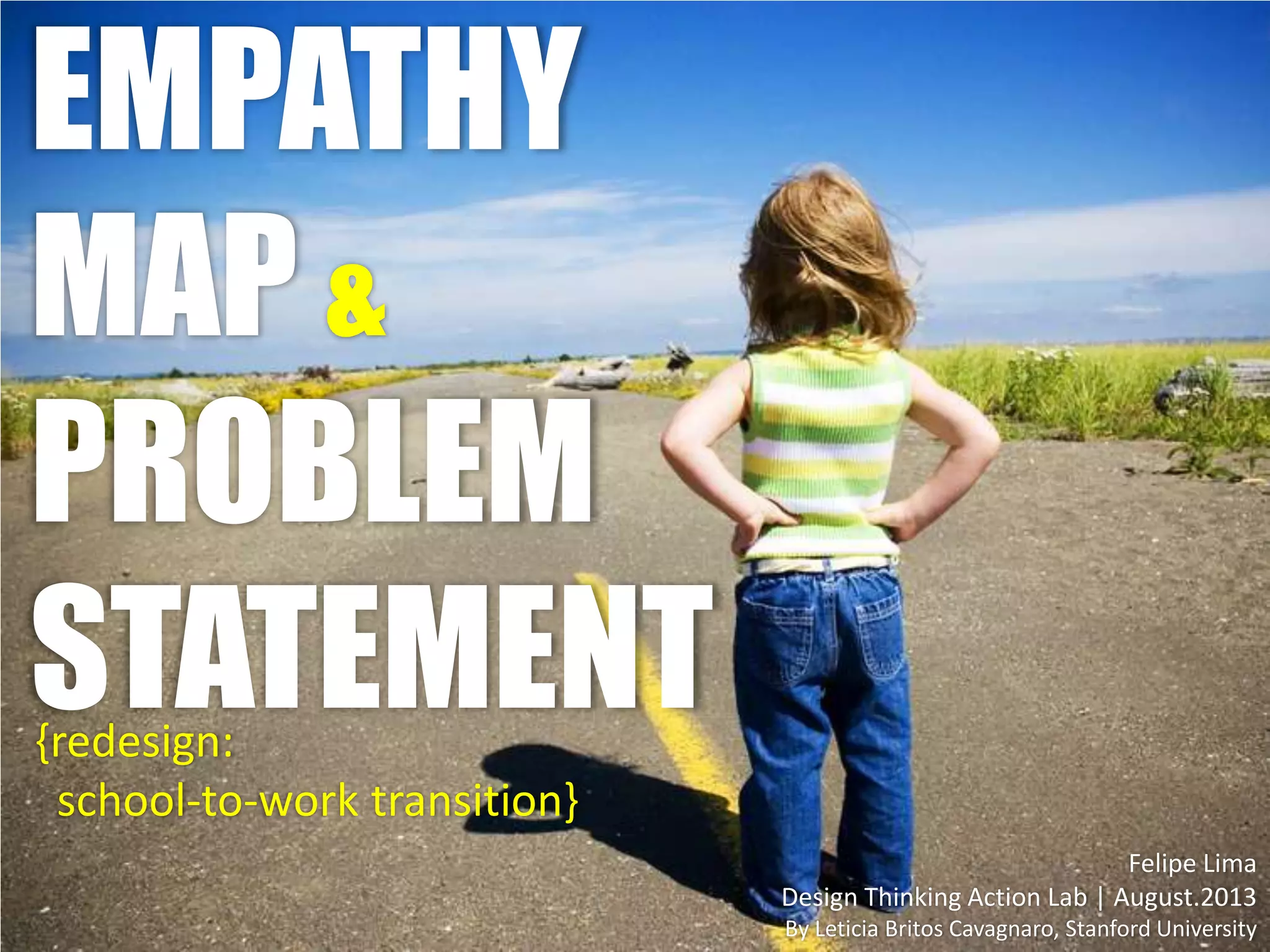 Empathy Map and Problem Statement for Design Thinking Action Lab | PPTX