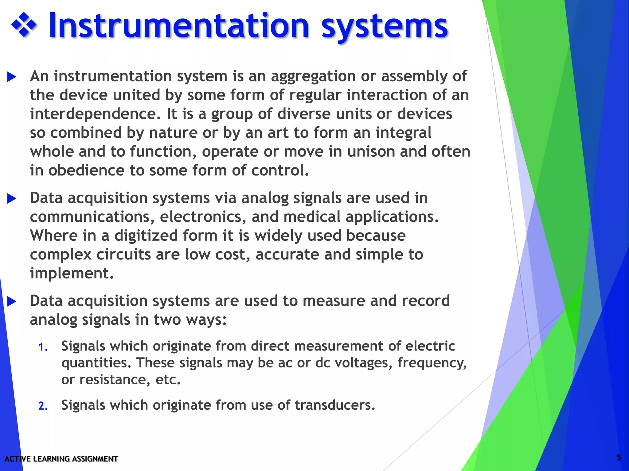 INDUSTRIAL INSTRUMENTATION. digital data acquisition systems & control ...