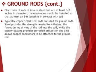 POWER QUALITY AND MANAGEMENT. EARTH GROUND GRID SYSTEM AND POWER GROUND ...