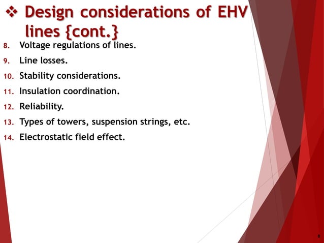 POWER SYSTEM PLANNING AND DESIGN. DESIGN OF EHV TRANSMISSION LINES ...