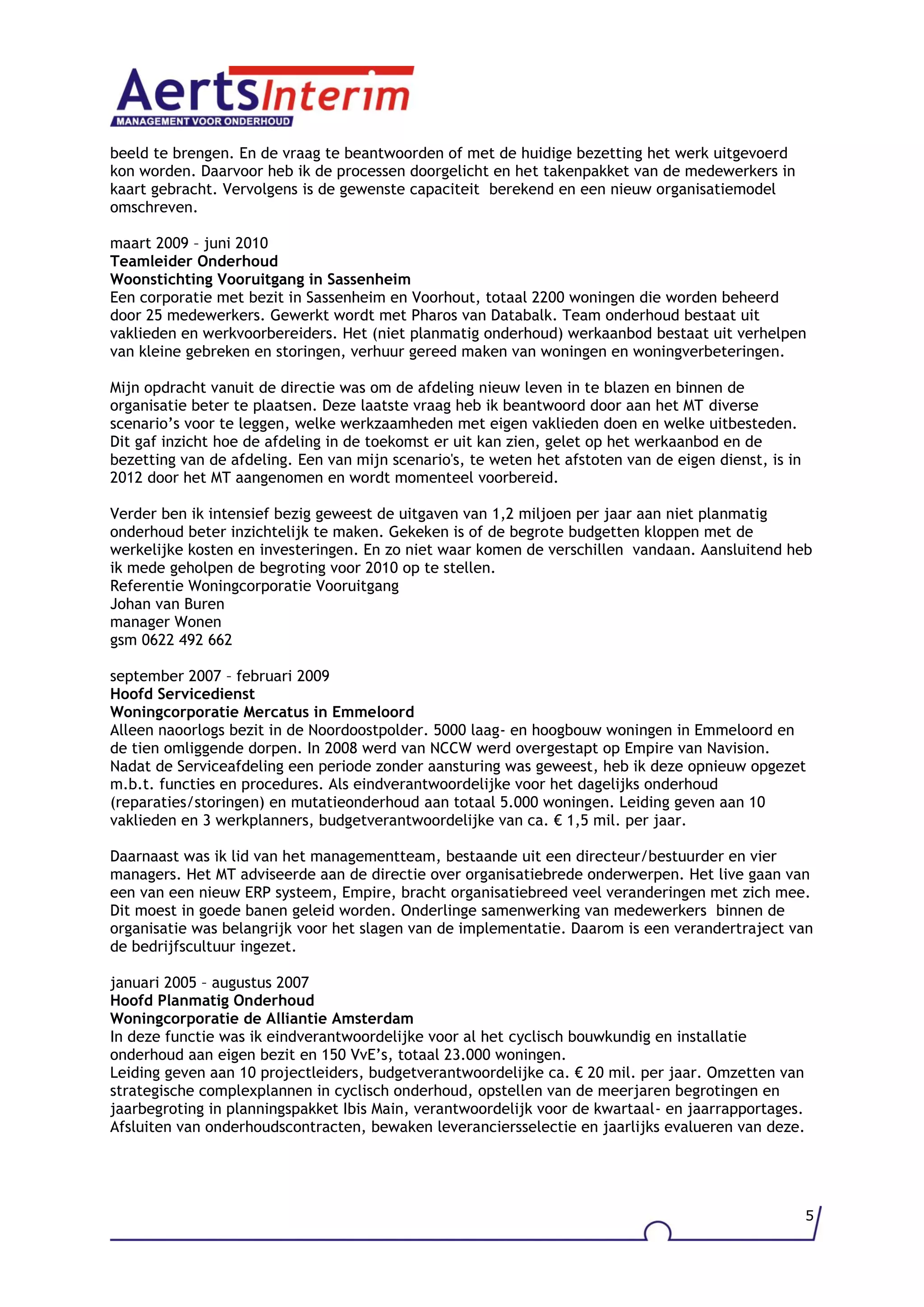 Enno Aerts curriculum vitae 2013 | PDF