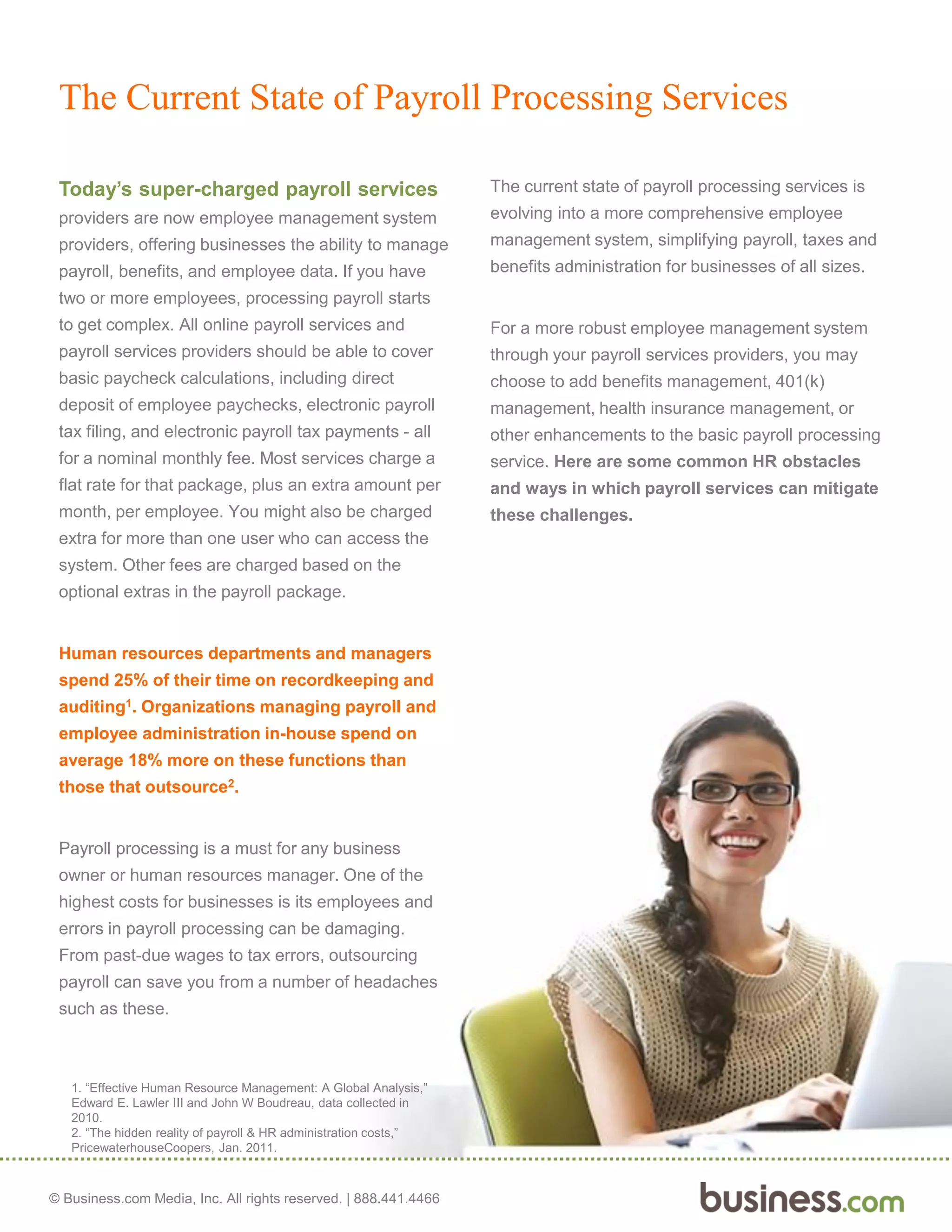 Solving Payroll Problems With The New Employee Management System- Business.com Guide | PDF