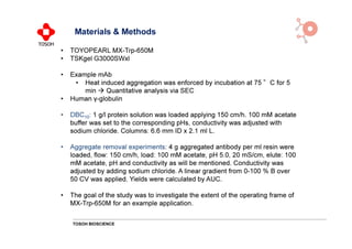 TOYOPEARL MX-Trp-650M Robustness in mAb Aggregate removal | PPT