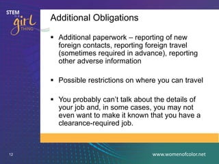 WOC 2016: Want a Security Clearance? This is what you need to know | PPTX