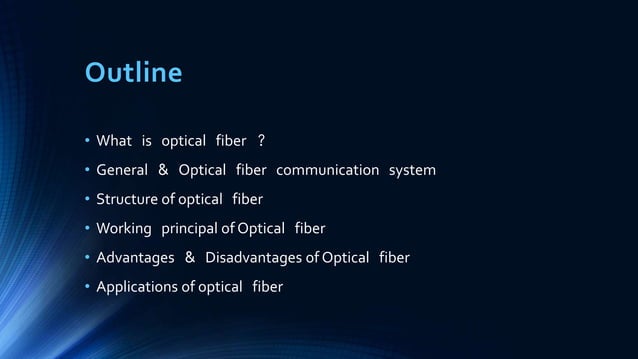Introduction of Optical Fiber Communication System | PPTX | Physics ...