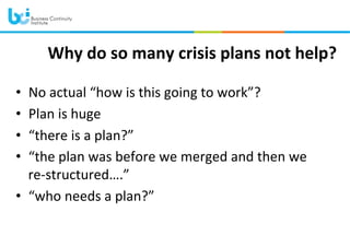 Establishing Control in a Crisis - The Tricks and Traps of Good Crisis ...