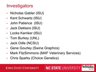 Dr. Nick Gabler - The impact of PRRSV on feed efficiency, digestibility ...