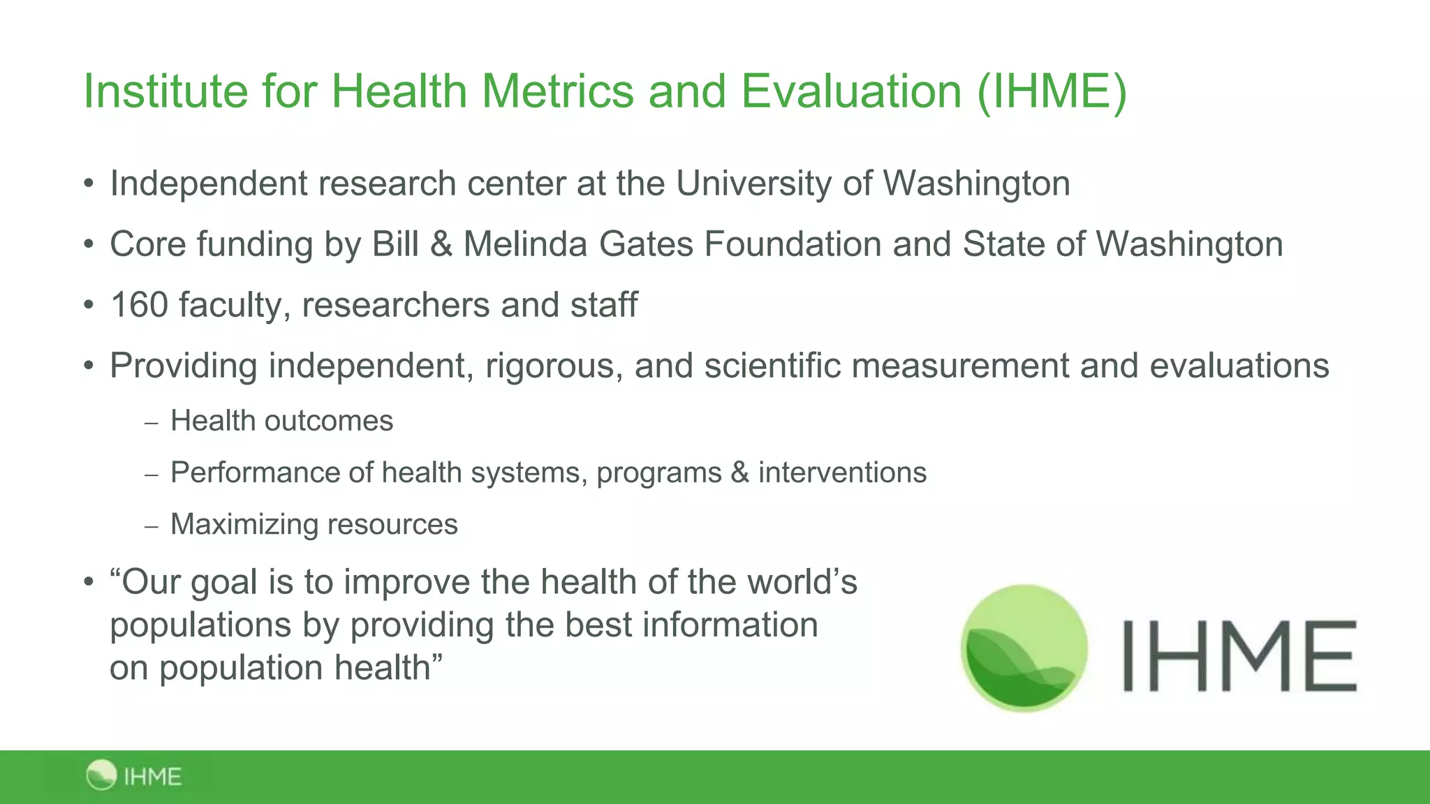 Global Burden of Disease - Big Data in Global Health | PPTX