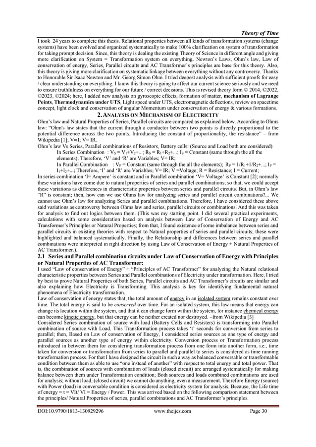 Theory of Time 2024 R (Universal theory for everything) | PDF