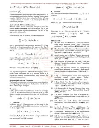 A Review Article on Fixed Point Theory and Its Application | PDF