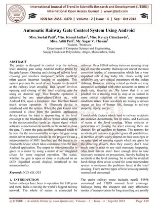 Automatic Railway Gate Control System Using Android | PDF