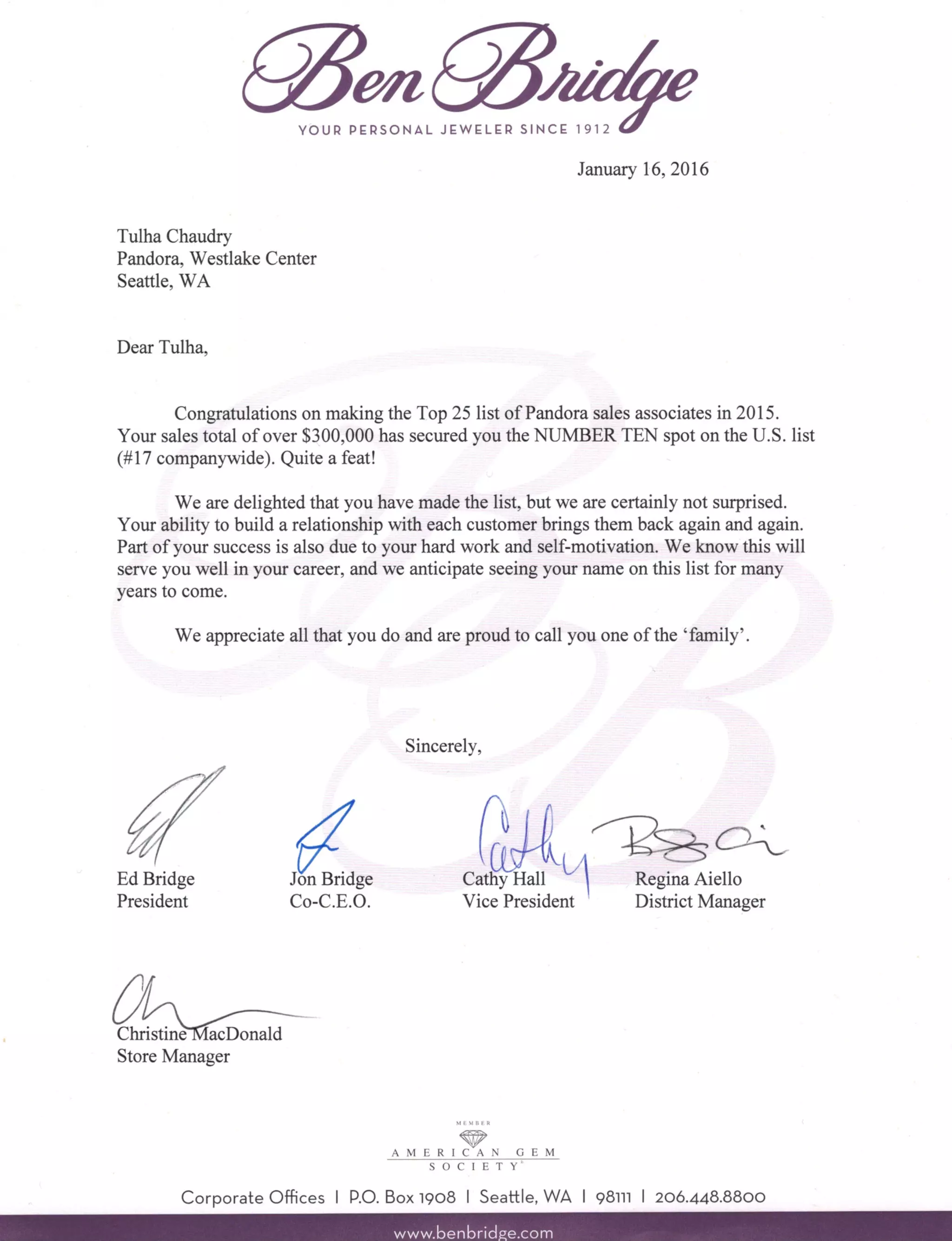 Acknowledgment Letter | PDF