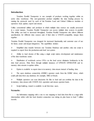 TPT connection Implementation in Informatica | DOCX | Databases | Computer Software and Applications