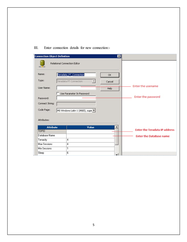 TPT connection Implementation in Informatica | DOCX | Databases ...