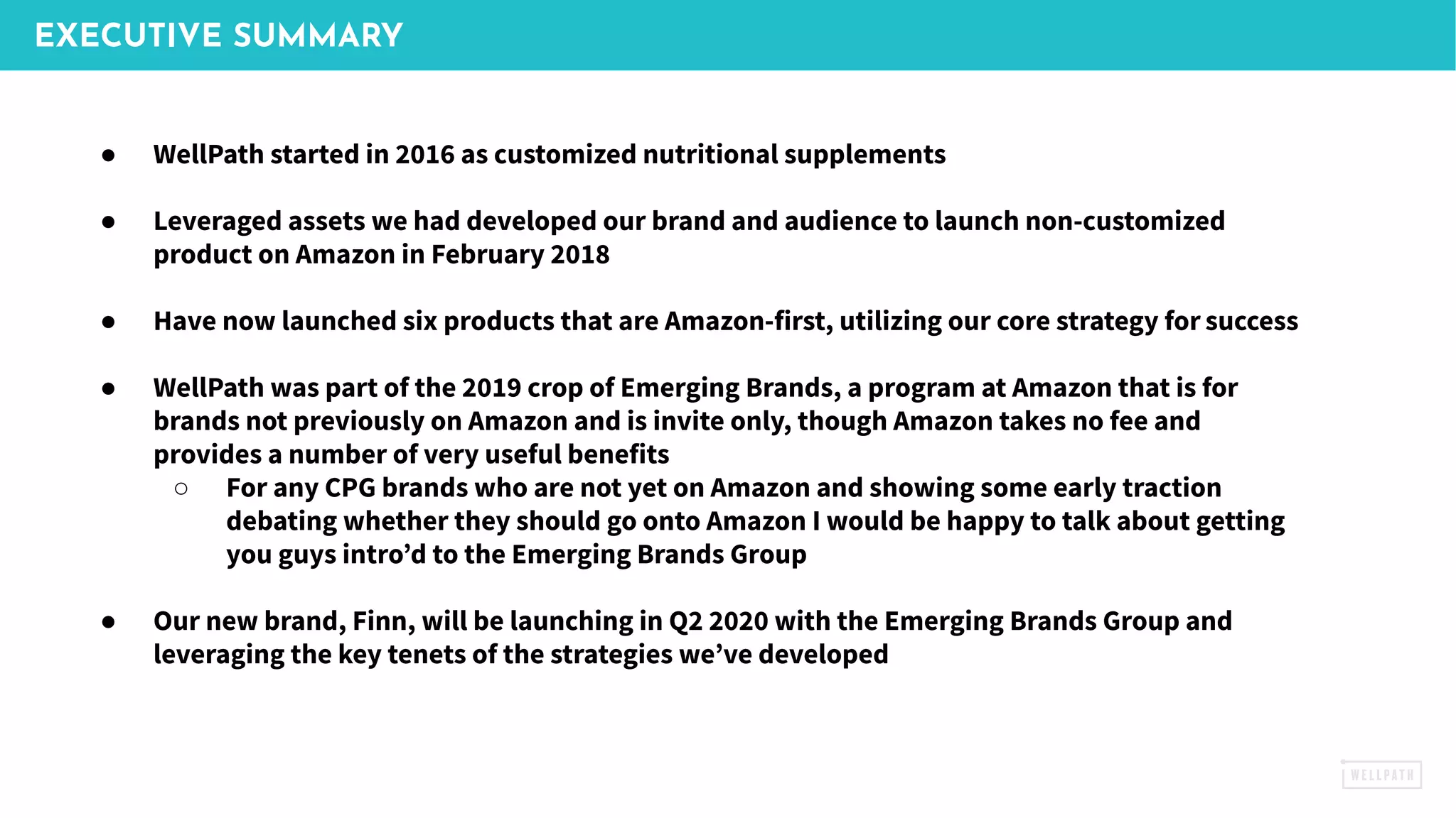 Amazon Strategies January 2019 | WellPath | PPT