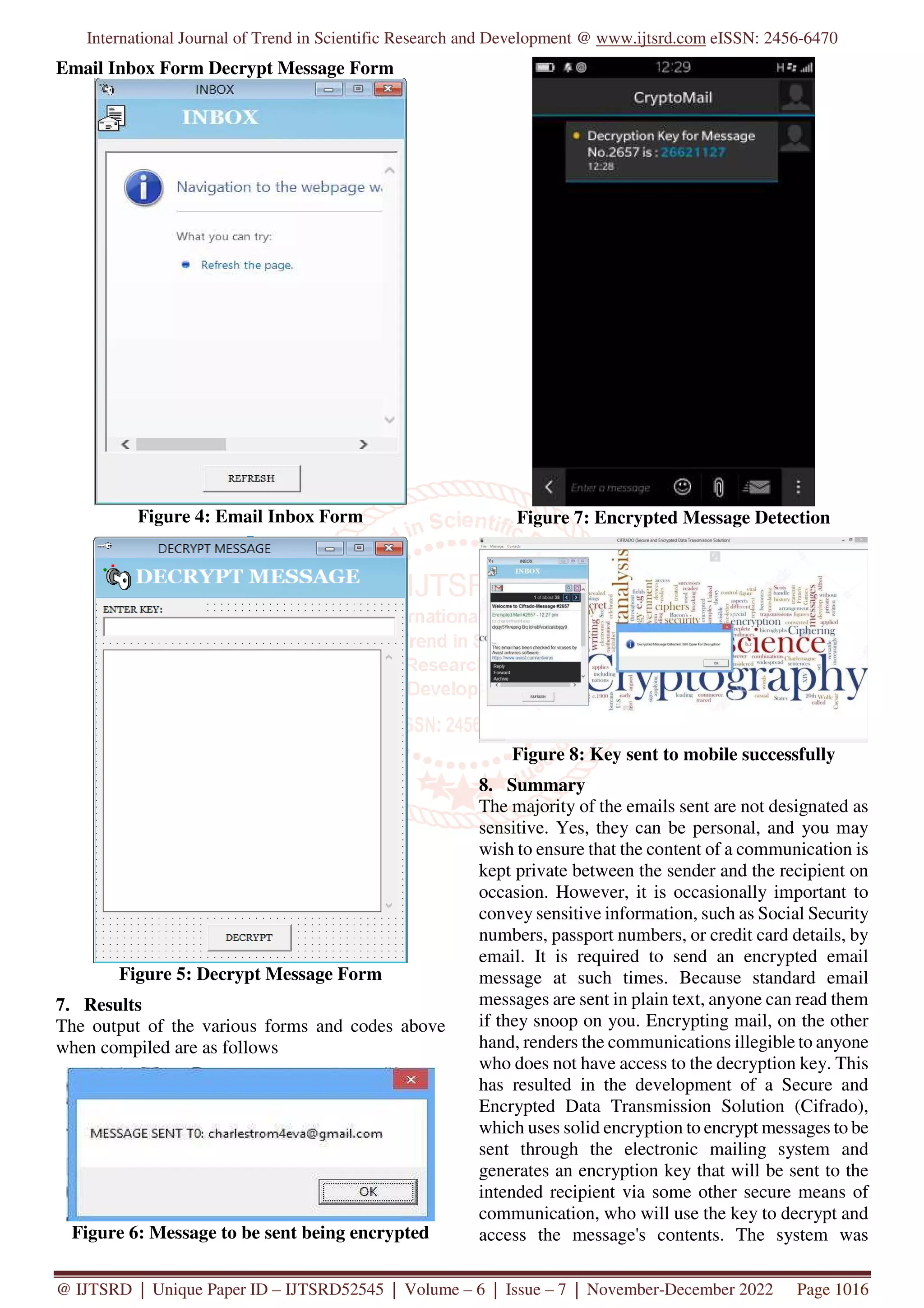Secured and Encrypted Data Transmission over the Web Using Cryptography ...