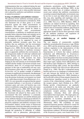 The Role of Antibiotics and Antibiotic Resistance in Nature | PDF