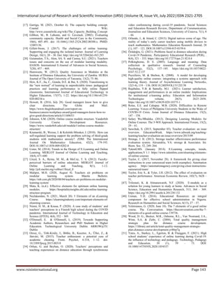 Teacher’s Accomplishment Level of The Components of an E-Learning ...