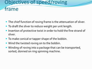 Study on the Automation in Speed Frame | PPTX
