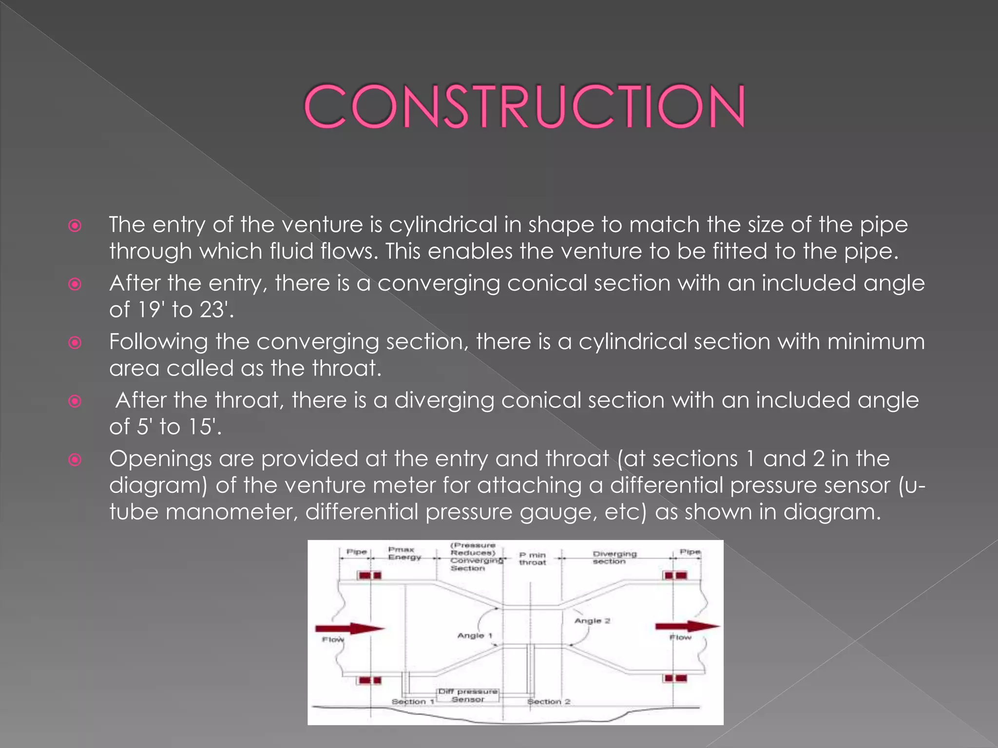 Venturimeter (FLUID MECHANICS) | PPTX