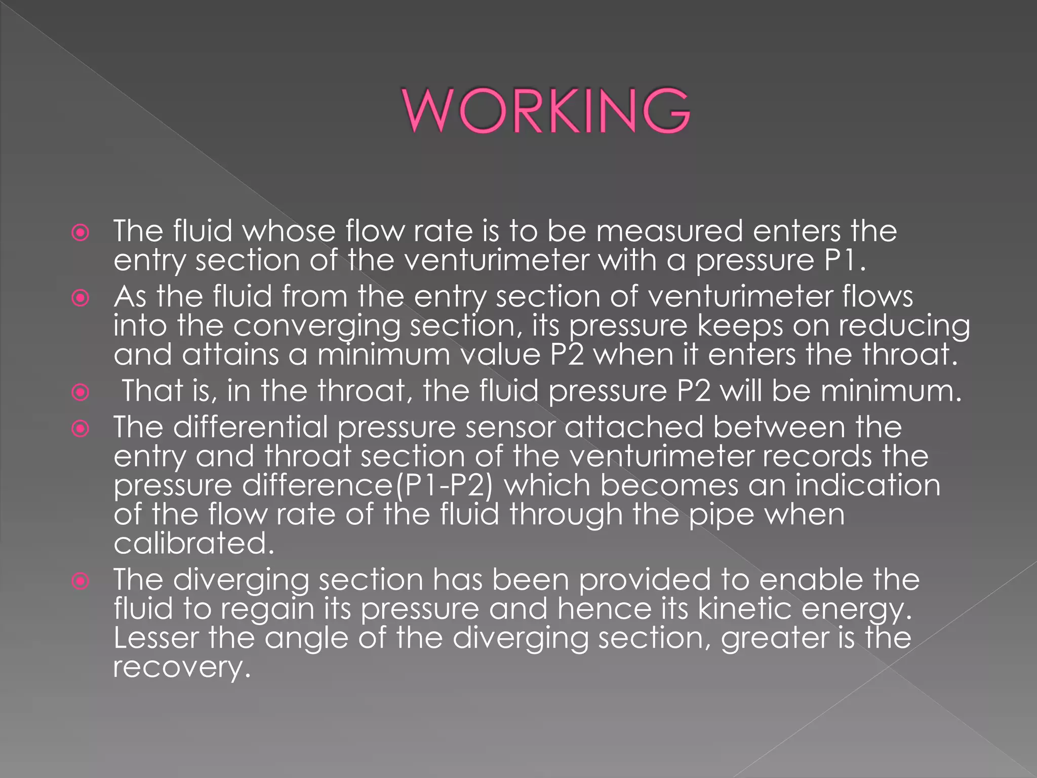 Venturimeter (FLUID MECHANICS) | PPTX