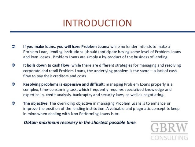 Preventing and resolving problem loans in bank portfolios