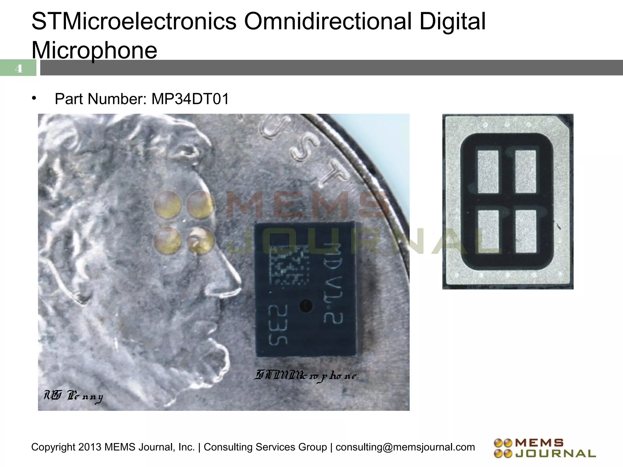 STMicroelectronics MEMS Microphone -- Reverse Engineering Analysis | PPT