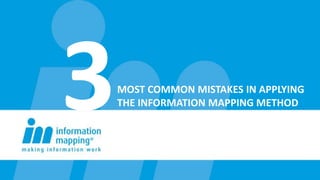 3 most common mistakes in applying the Information Mapping Method | PPT