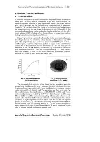 EXPERIMENTAL AND NUMERICAL INVESTIGATION OF COMBUSTION BEHAVIOUR IN DIESEL ENGINE FUELLED WITH ...
