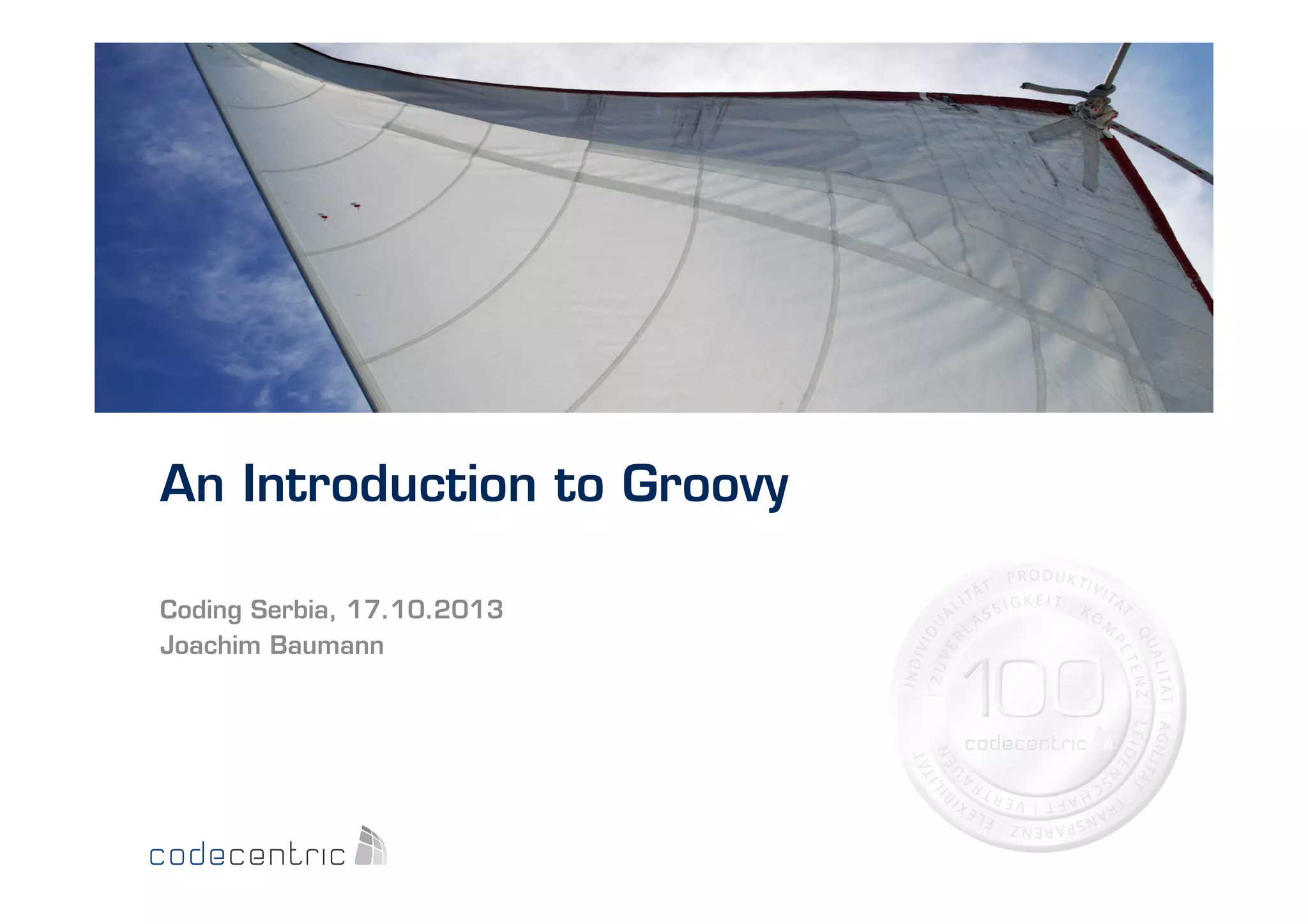 Introduction to Groovy (Serbian Developer Conference 2013) | PPT