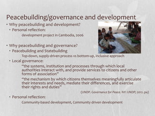 SustaiN 2013 presentation (Afghanistan/community based development) | PPTX
