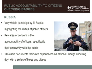 Causes and consequences of corruption in the police | Mark Pyman | PPTX