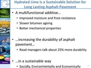 Hydrated lime in Asphalt Mixtures - An international perpective | PPTX