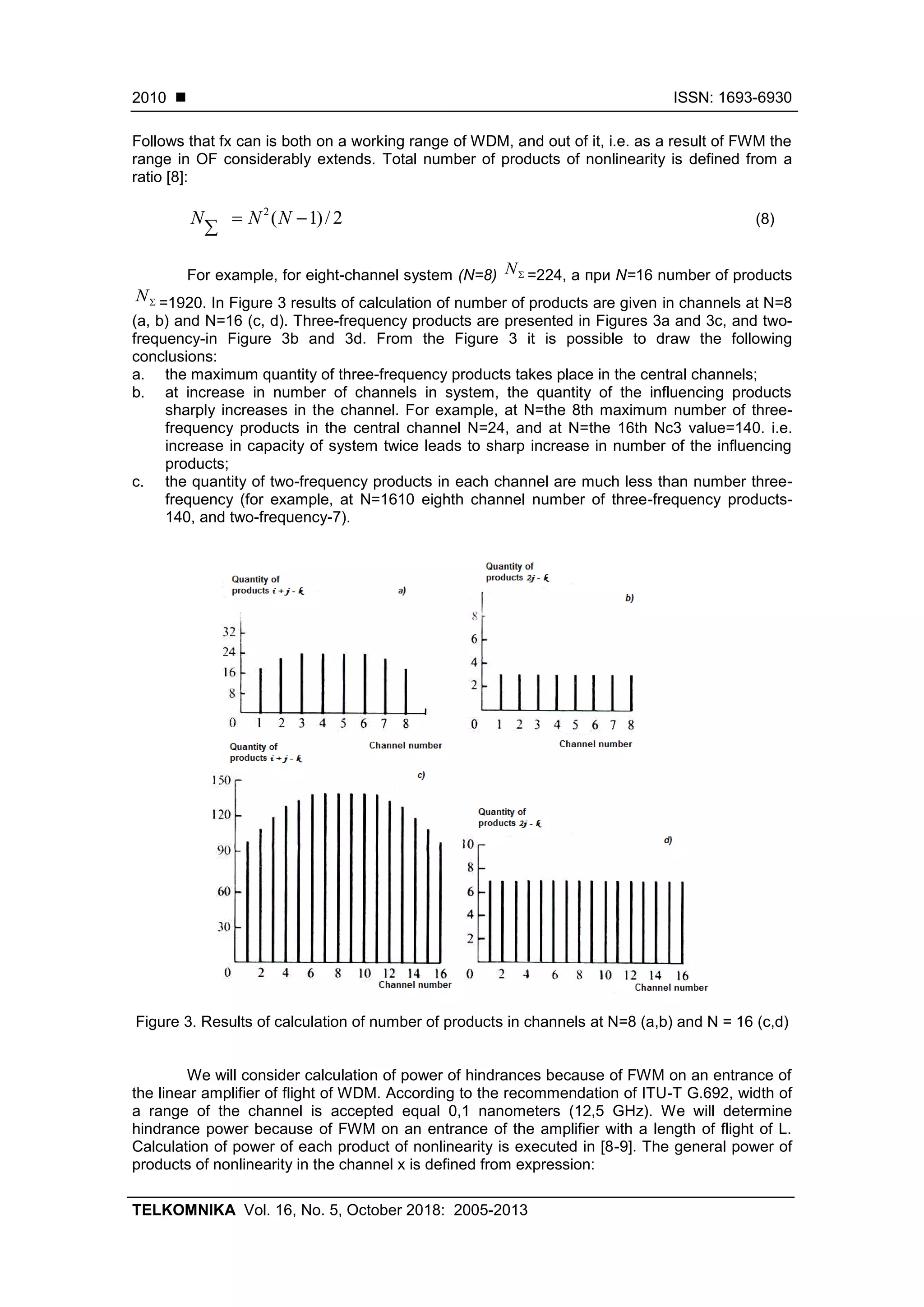 About Quality of Optical Channels in Wavelength Division Multiplexing Systems of Optic Fibers | PDF