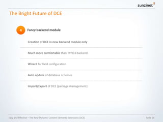 Easy and Effective - The New Dynamic Content Elements Extension (DCE) | PPT