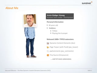 Easy and Effective - The New Dynamic Content Elements Extension (DCE) | PPT