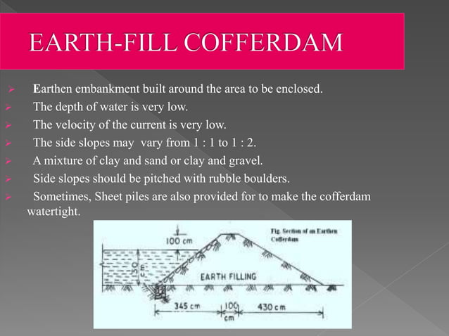 types of coffer dam | PPTX | Geology | Science