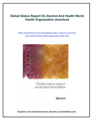 Global Status Report On Alcohol And Health World Health Organization | PDF