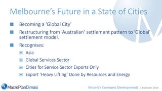Victoria's Economic Development: A State of Cities | PPTX