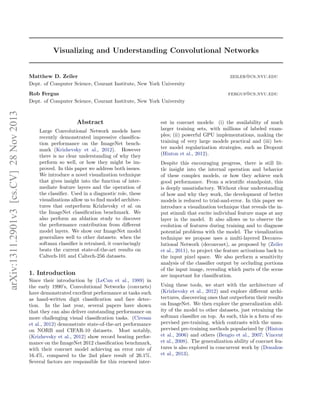 Visualizing and Understanding Convolutional Networks | PDF