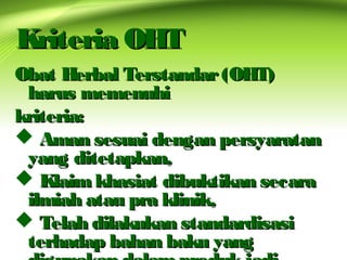 Obat Bahan Alam | PPT